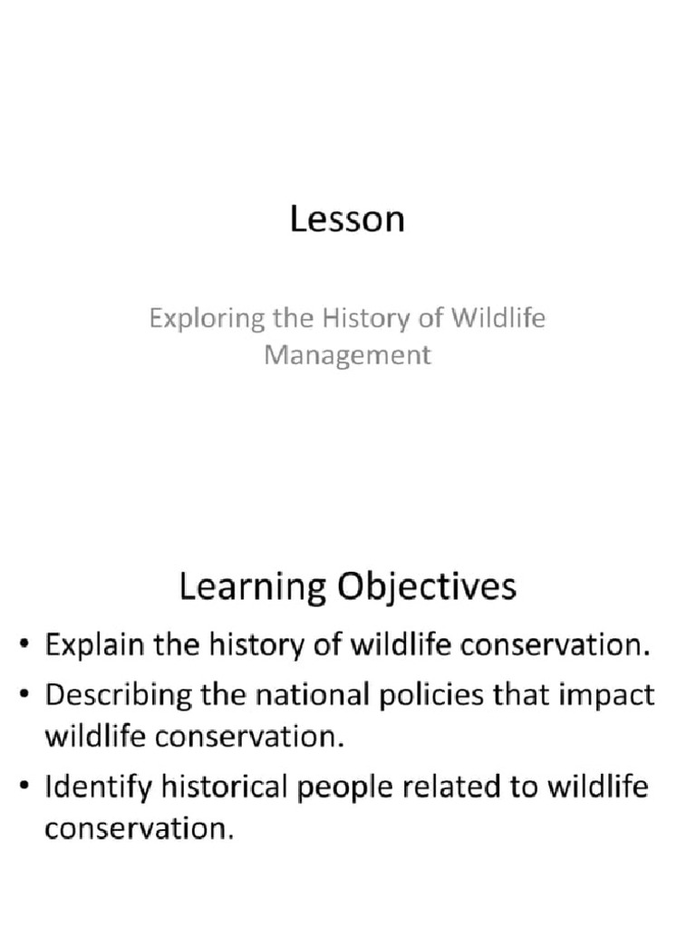 History of Wildlife Conservation | PDF