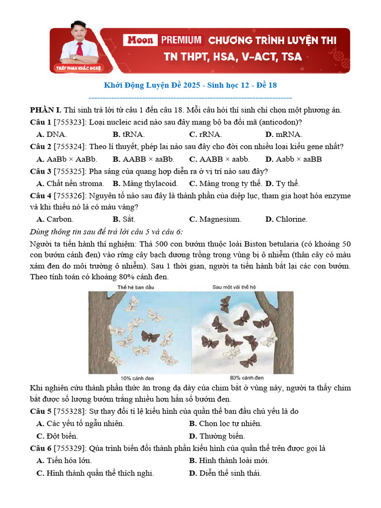 KH NG Luy 2025 - Sinh H C 12 - 18 | PDF