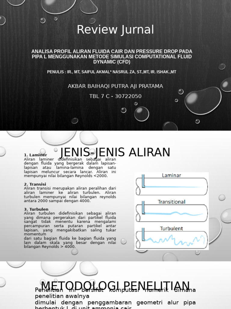 Analisa Profil Aliran Fluida Cair Dan Pressure Drop | PDF