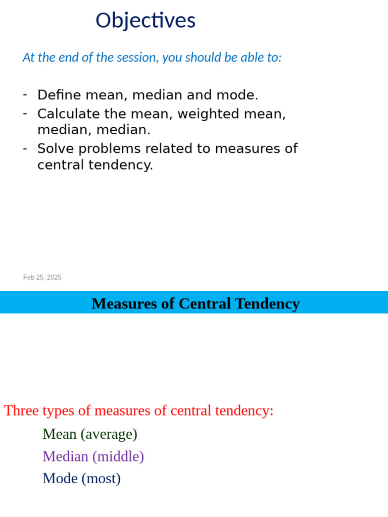 PPT 6 Mean and Standard Deviation | PDF | Mode (Statistics) | Arithmetic Mean