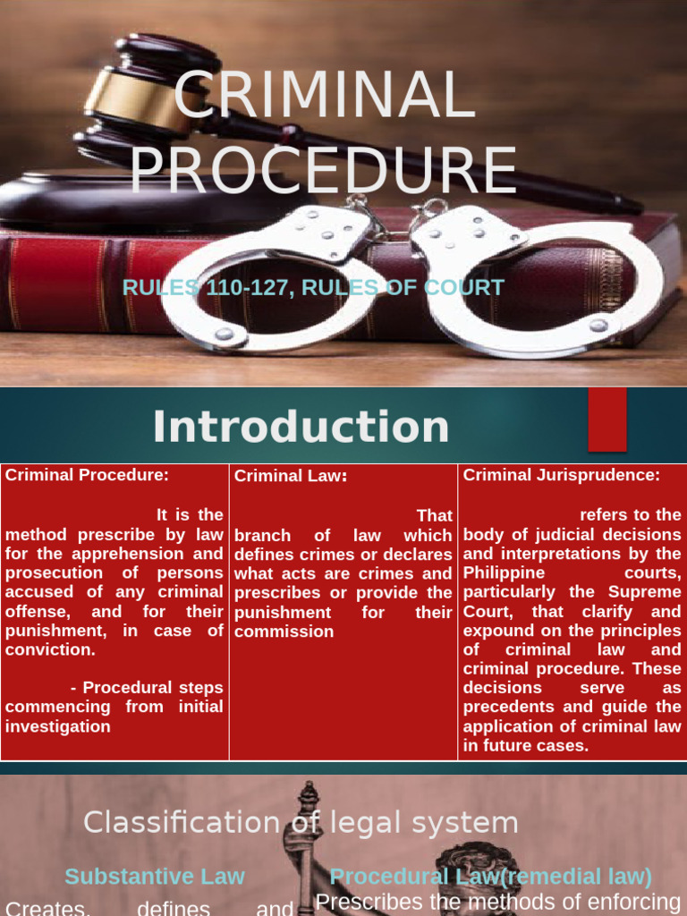 Philippine Criminal Procedure Overview | PDF | Appellate Court ...