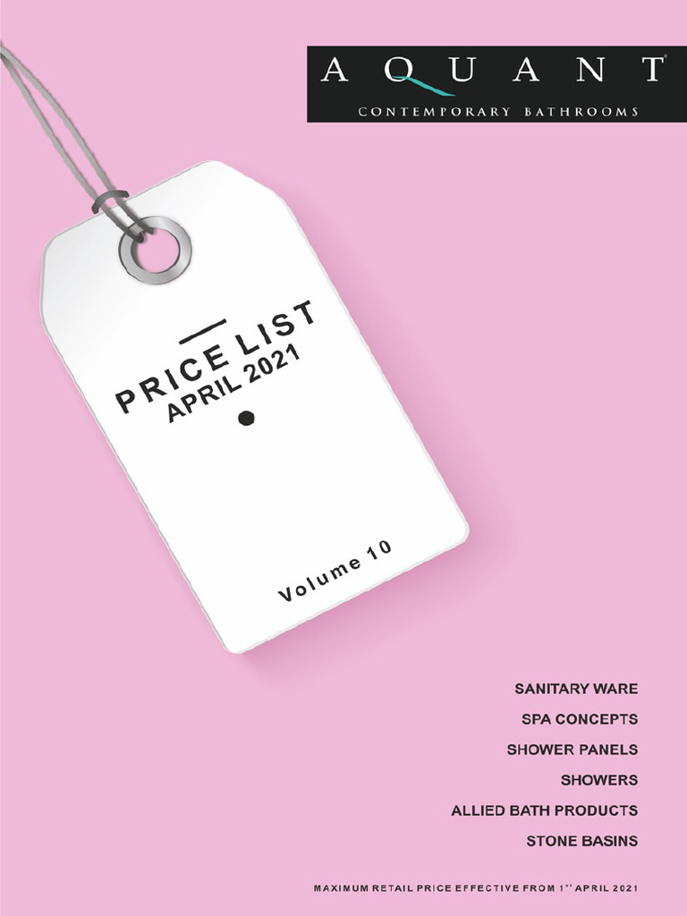 Aquant Price List - April 2021 (Email Version) | PDF