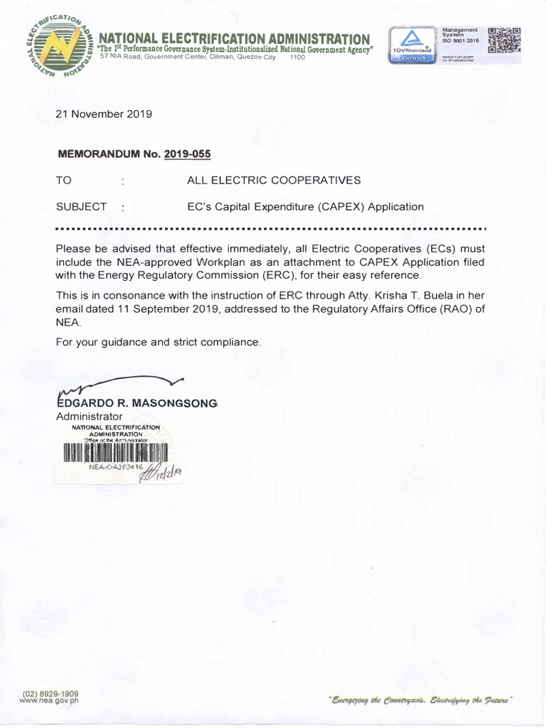 Memo To ECs 2019-055 | PDF