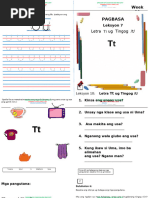 Mga Letrang Nagsisimula Sa Letrang T | PDF