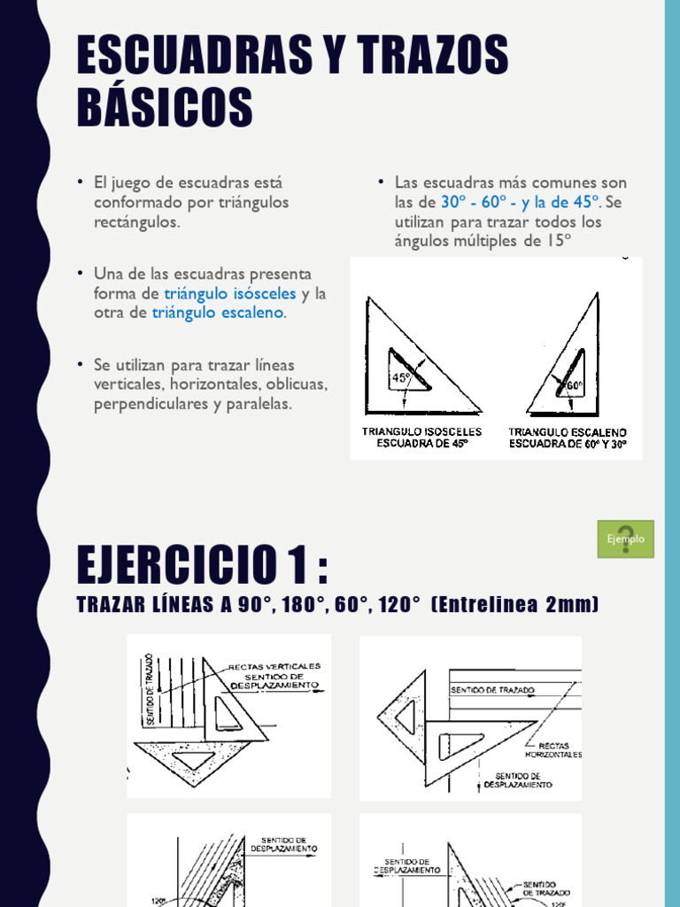 Uso de Escuadras | PDF | Geometria clasica | Geometría Elemental