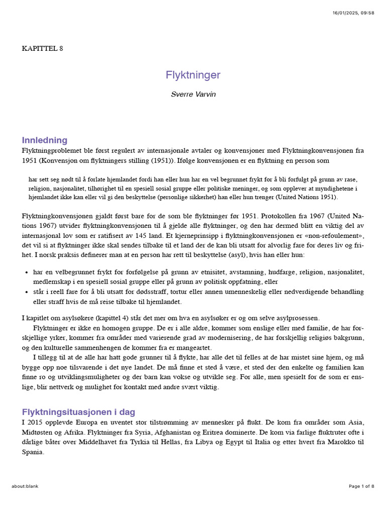 Flyktninger | PDF