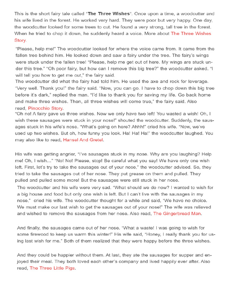 The Three Wishes | PDF