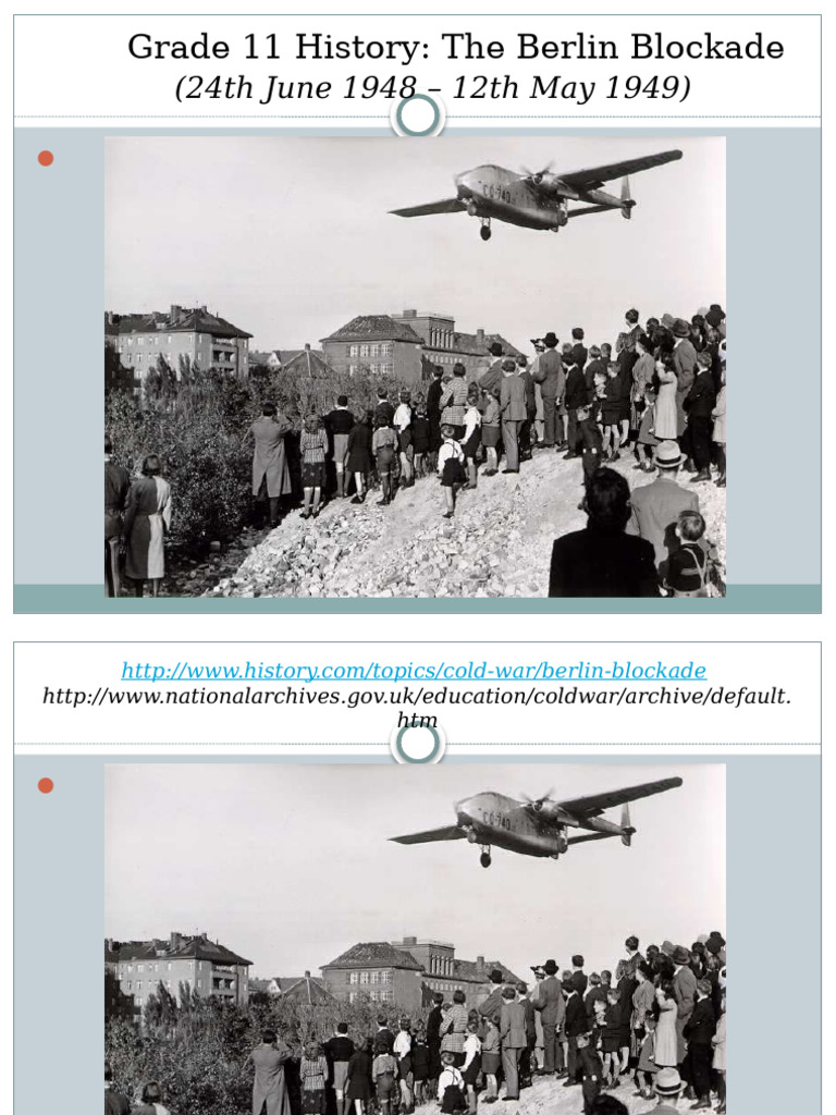 The Berlin Blockade (1948-49) | PDF | Soviet Union | World Politics