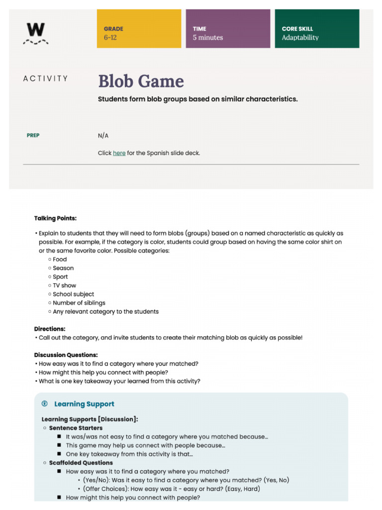 Blob Game (1) | PDF
