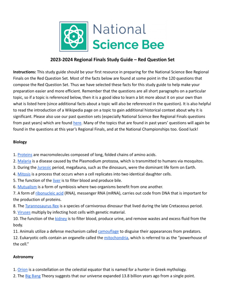 Science bee-Red-Set | PDF | Nasa | Mass