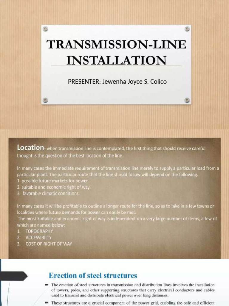 Transmission Line Installation Guide | PDF
