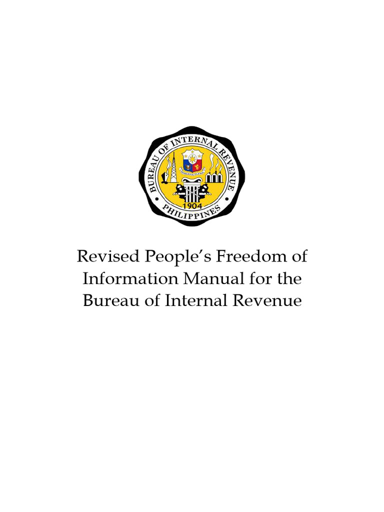Annex 1 - Peoples Revised FOI Manual BIR 2022 | PDF | Freedom Of Information Laws By Country ...
