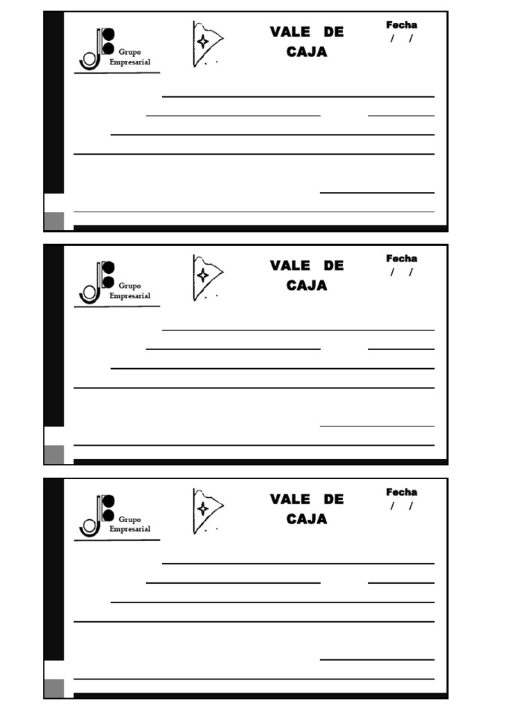 Formato Vale de Caja | PDF