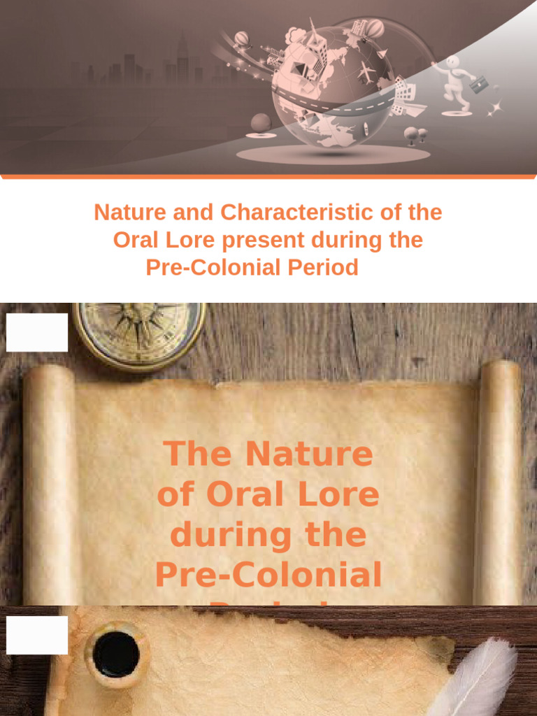 Characteristics and Nature of Oral Lore During Precolonial PeriodDabon Carreon Defuntorum | PDF ...