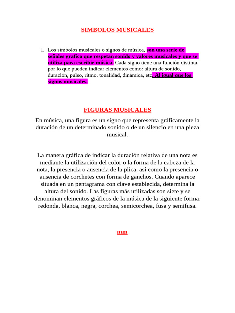 Simbolos Musicales | PDF