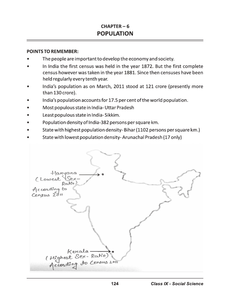 Class-9-Social-Science-SST-Population-Notes-Question-Bank | PDF