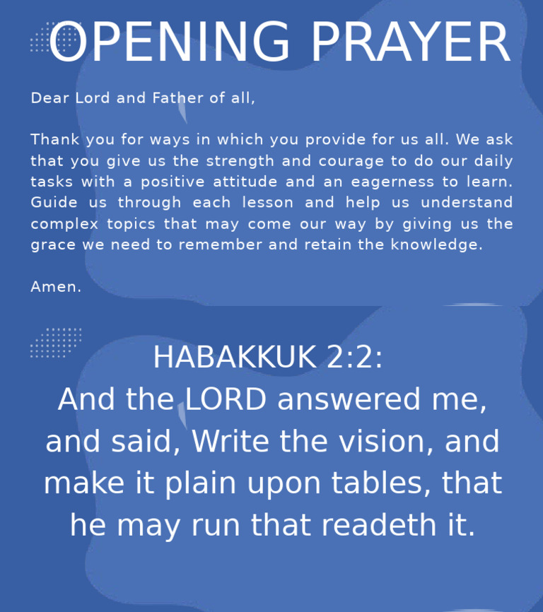 Opening Prayer | PDF
