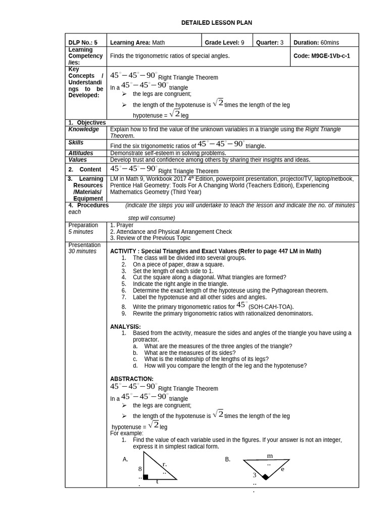 dlp5-math9q4 | PDF | Elementary Geometry | Geometry