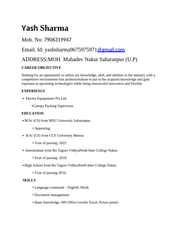 Yash Sharma ... | PDF