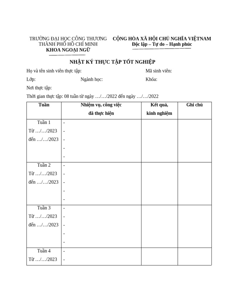 07 bm5 - Mau Nhat Ky Thuc Tap Tot Nghiep | PDF