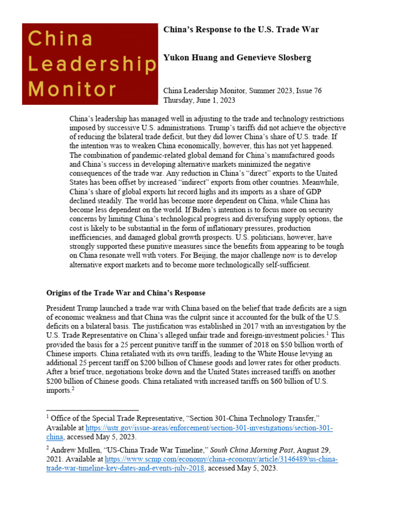 Yukon Huang and Genevieve Slosberg CLM Issue 76 June 2023 | PDF ...