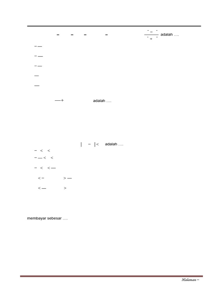 Soal Usbn Matematika Wajib - TP 2018-2019 | PDF