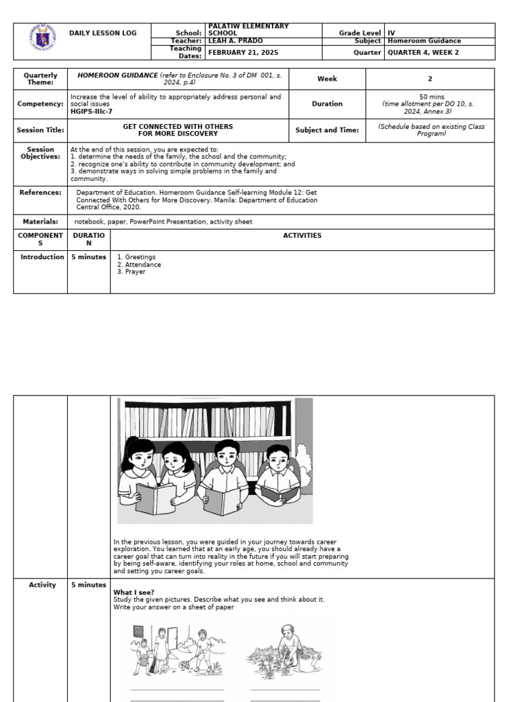g4 Homeroom Guidance q4 w2 | PDF | Cognition | Human Communication