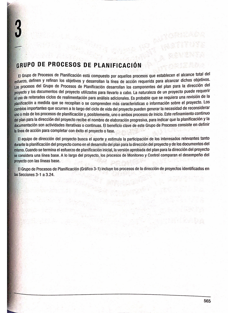 Grupo de Procesos de Planificacion Capitulo 3 Parte II | PDF