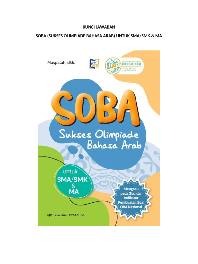 Kunci Jawaban SOBA SMA SMK & MA | PDF