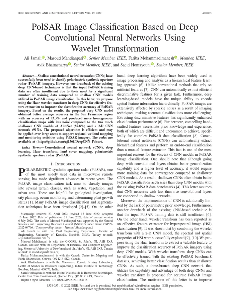 CNN - PolSAR - Image - Classification - Based - On - Deep - Convolutional - Neural - Networks ...