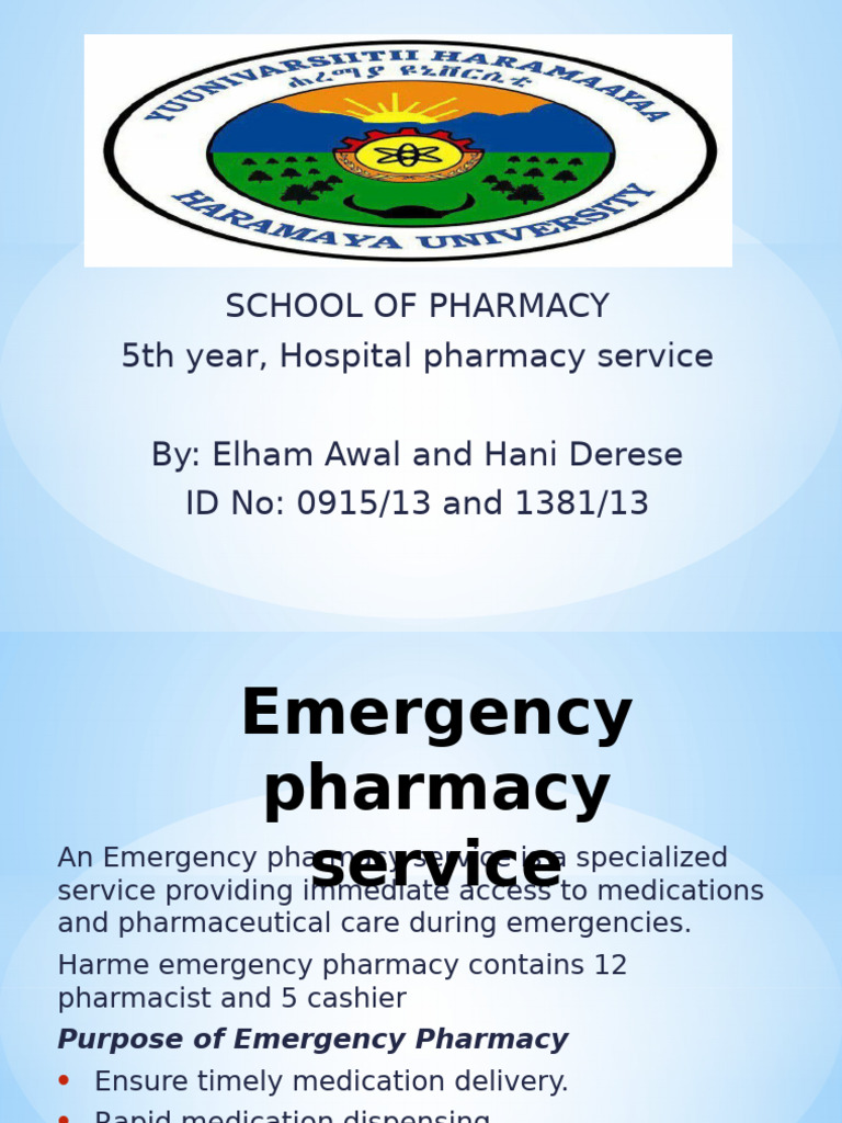 Emergency Pharmacy Services Guide | PDF | Pharmacy | Health Care