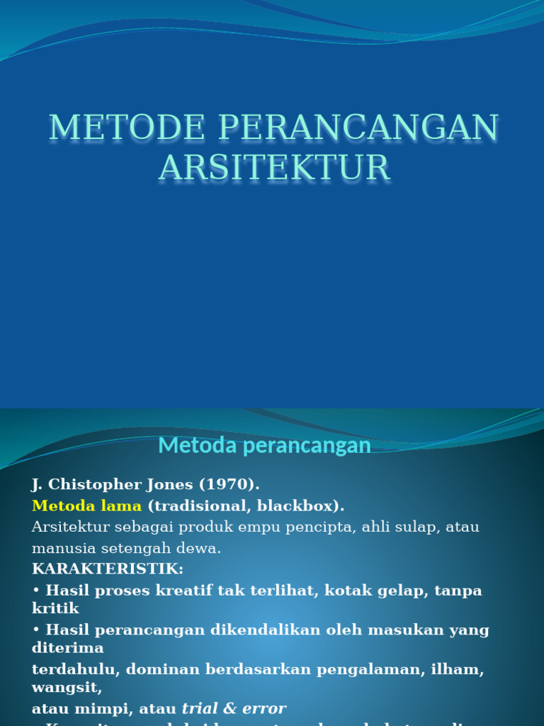 Pengertian Metode Perancangan | PDF