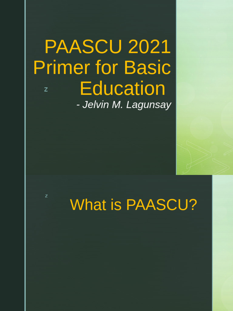 PAASCU 2021 Basic Education Accreditation Guide | PDF