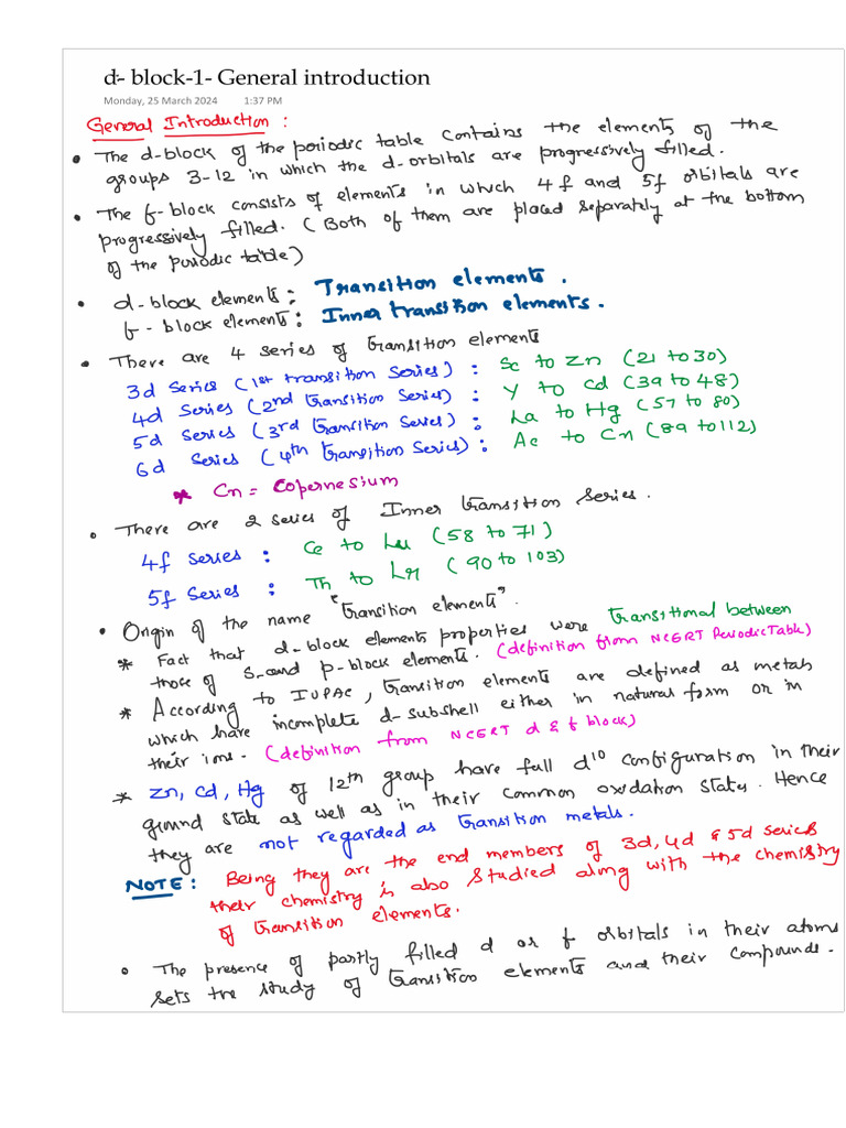 D & F Block NCERT Notes | PDF