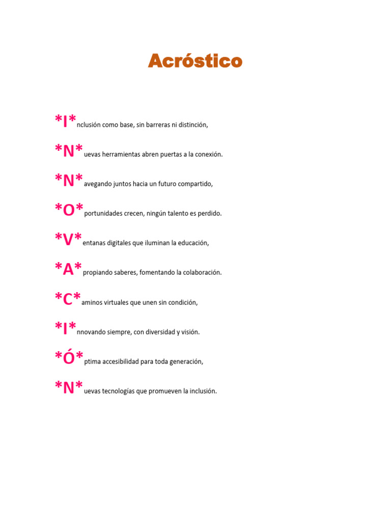 Acróstico | PDF