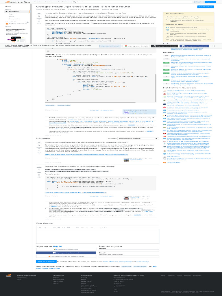 Javascript - Google Maps Api Check If Place Is On The Route - Stack ...
