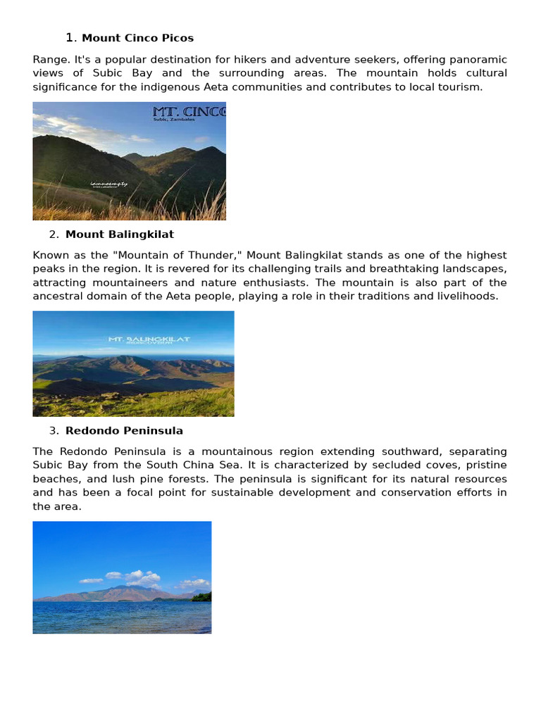 Mount Cinco Picos | PDF