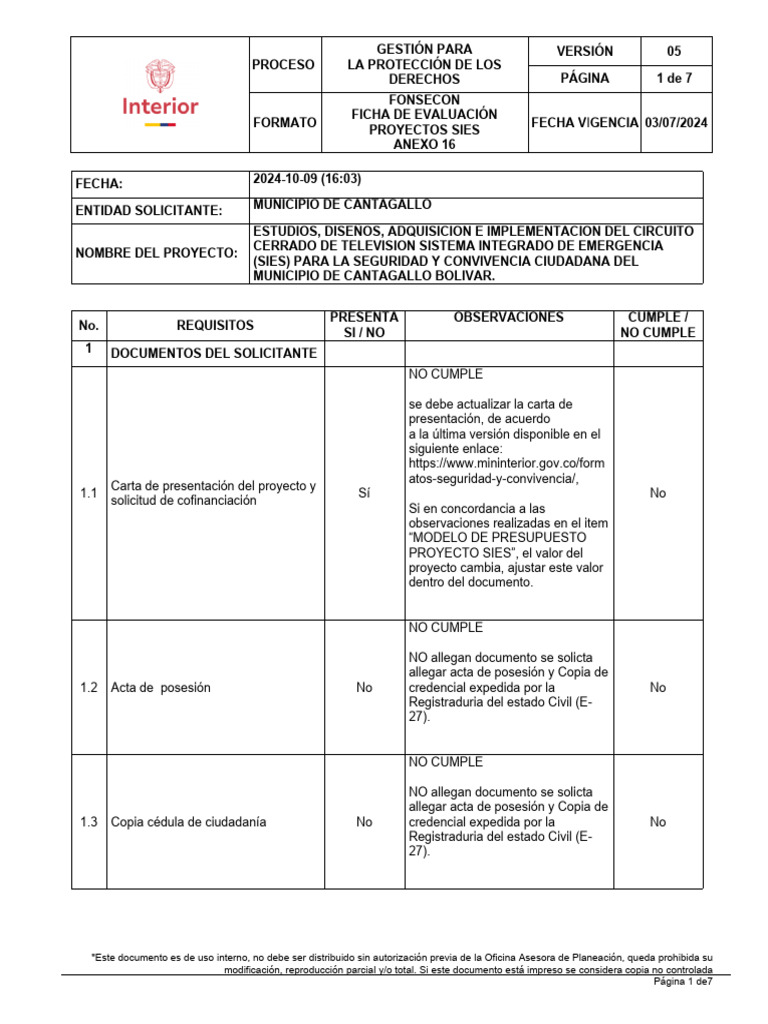 Ficha Sies - Rad-2024-001.295-Gpv - Estudios, Diseños, Adquisicion e Implementacion Del Circuito ...