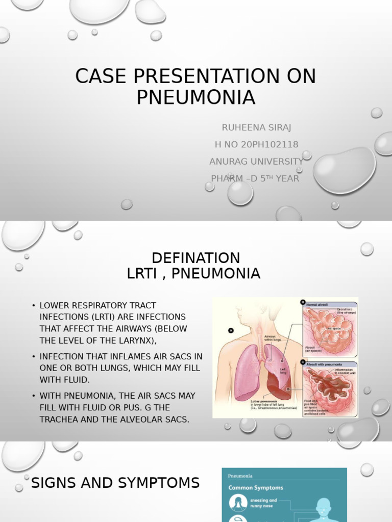 Pneumonia Case Presentation and Management | PDF | Pneumonia ...