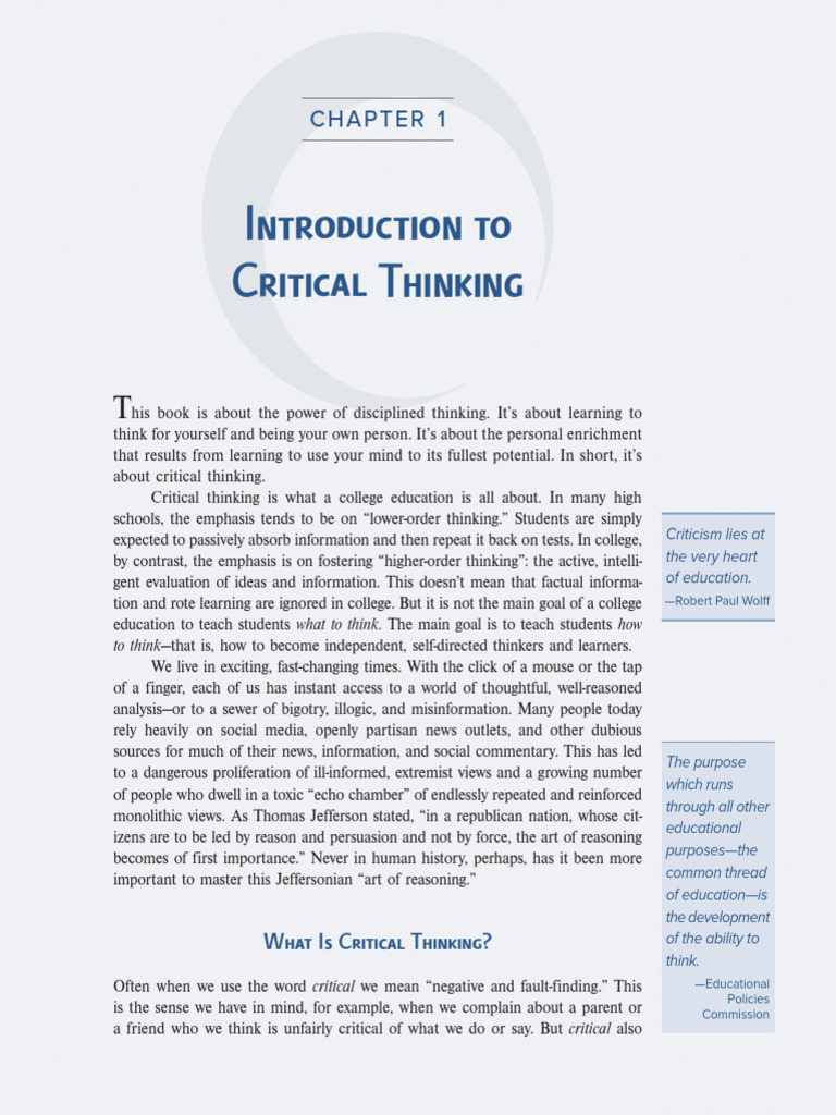 Critical Thinking - Module | PDF | Critical Thinking | Thought