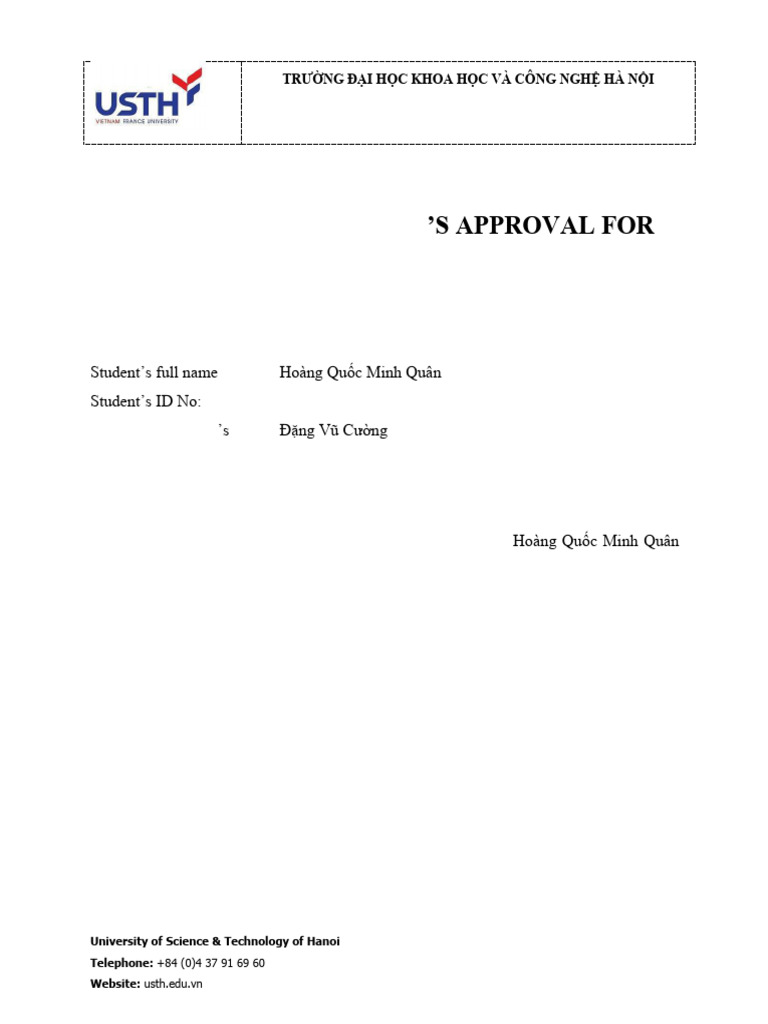 Approval For Thesis Qualification | PDF