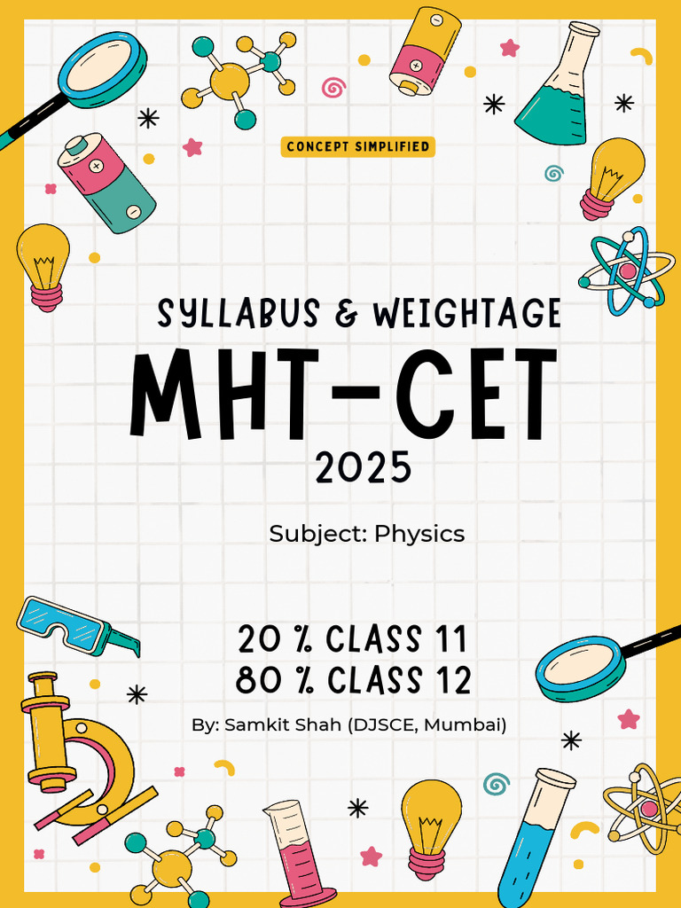 MHT CET 2025 Physics Syllabus & Weightage | PDF | Electromagnetic ...