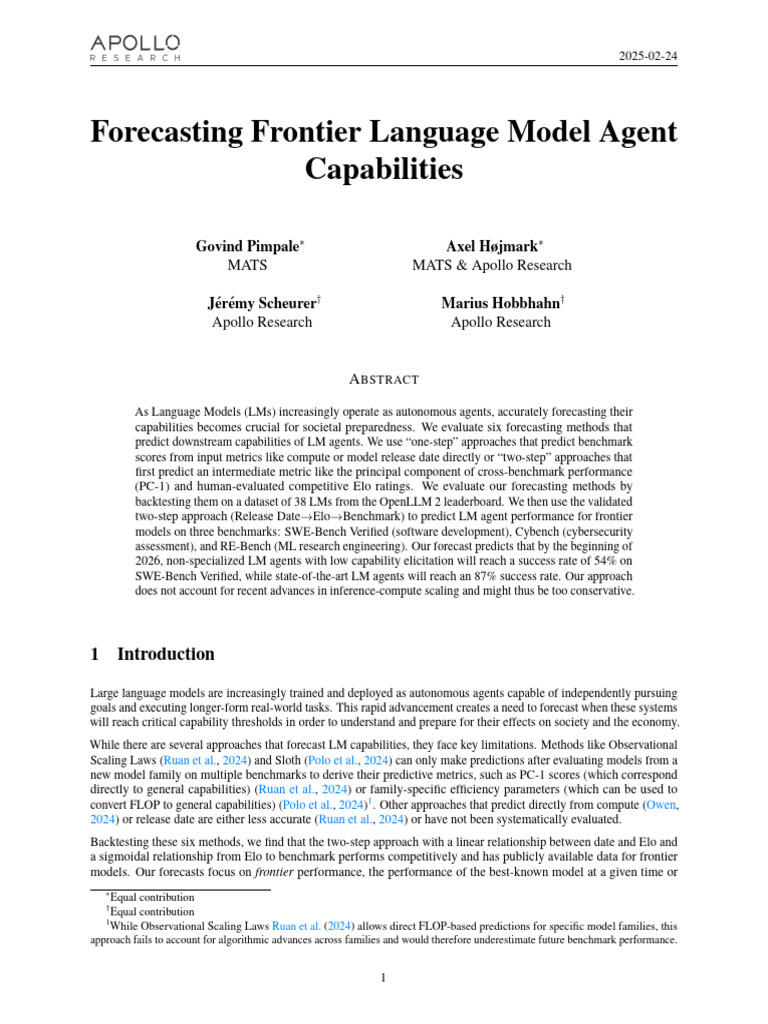 agent_observational_scaling_laws_mats24+(2) | PDF | Forecasting | Cross Validation (Statistics)