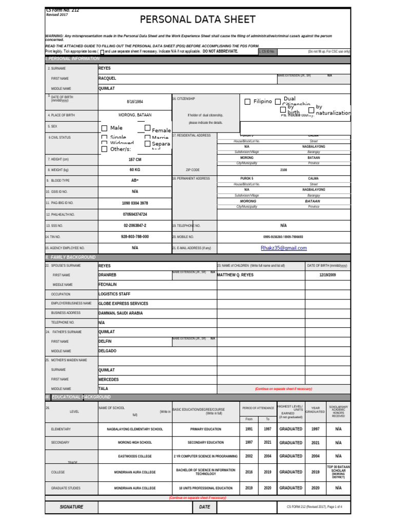 PDS for Edit | PDF | Identity Document | Government