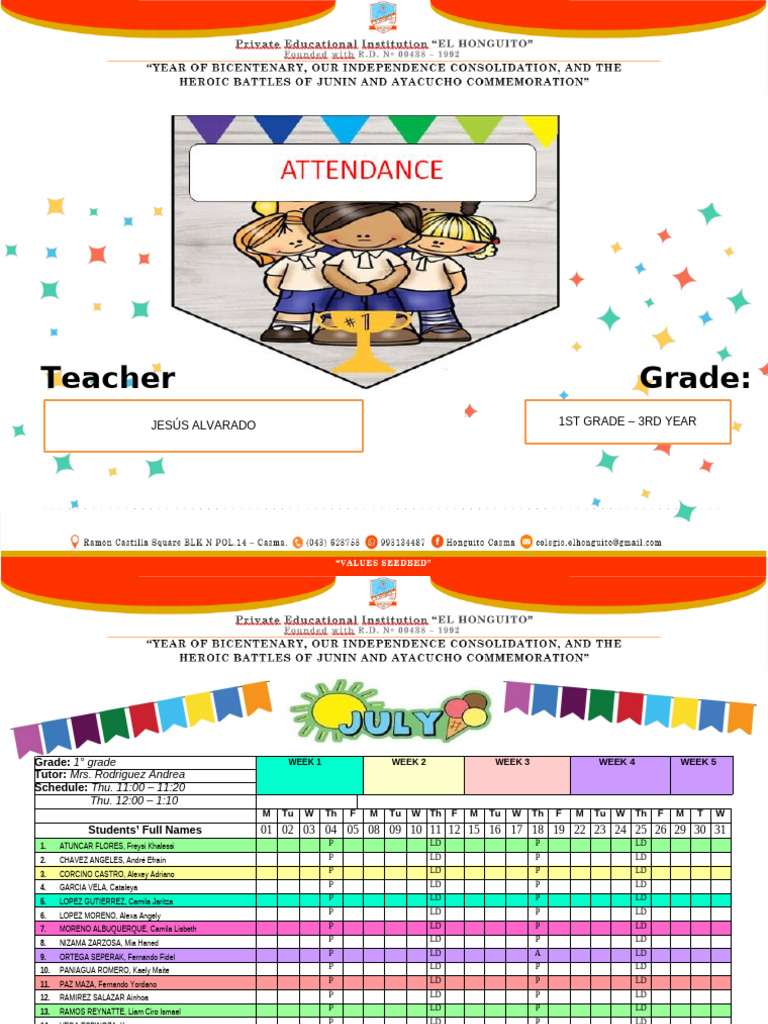 ATTENDANCE JULY 2024 | PDF