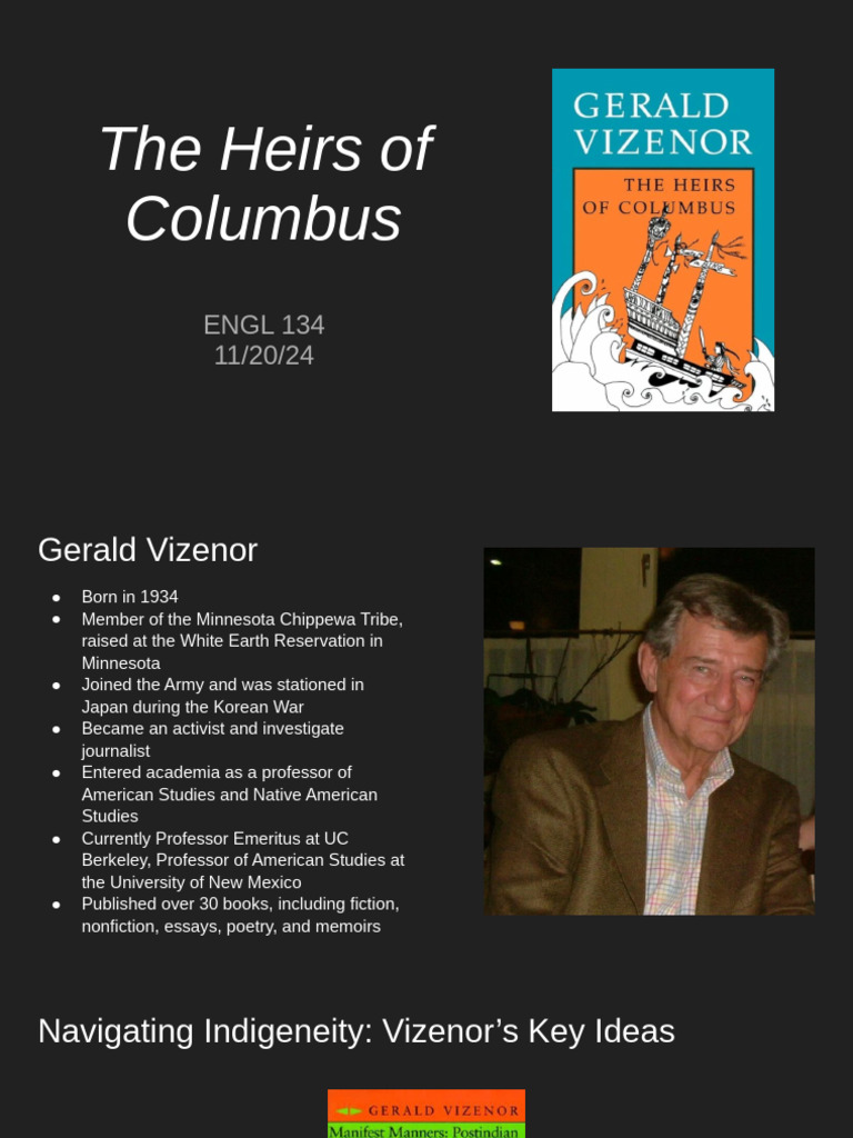 ENGL 134 - Gerald Vizenor | PDF | Postmodern Literature | Postmodernism