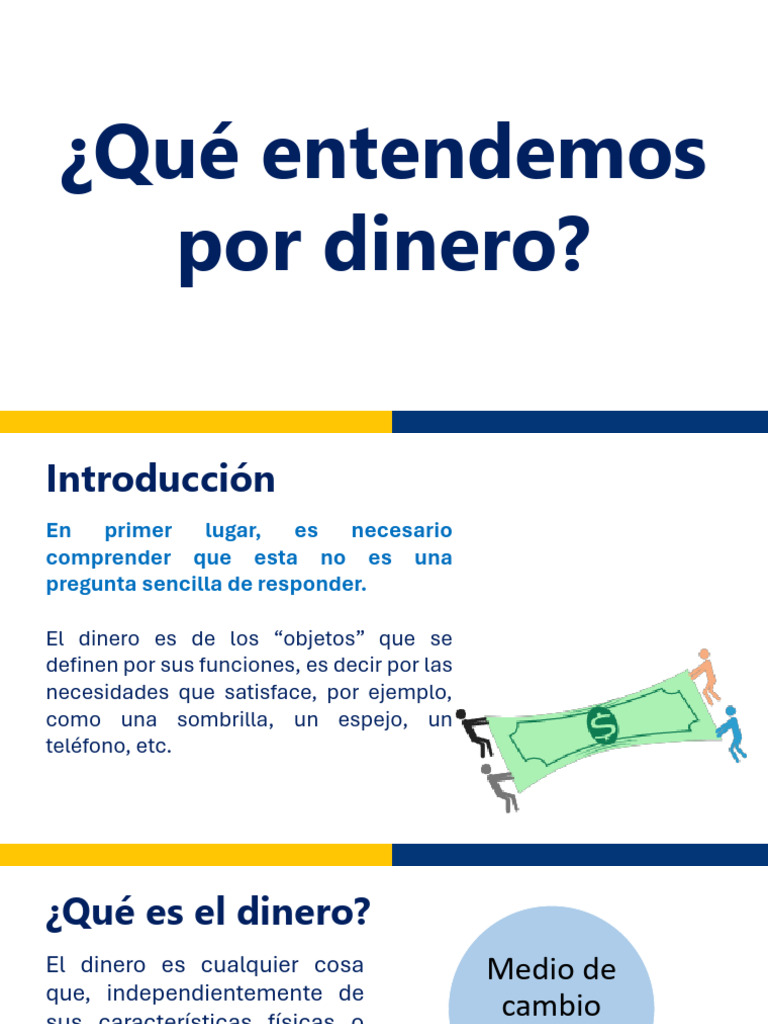 Tema 1. Definiciones y funciones del dinero - 1era parte | PDF | Dinero | Bancos