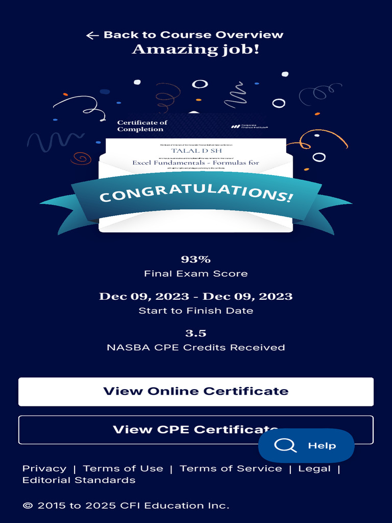 Certification CFI | PDF