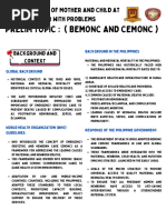 BEmONC and CEmONC | PDF | Maternal Health | Childbirth