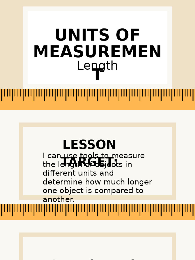 Units of Measurement Length Math Presentation Tan Illustrative Fun ...